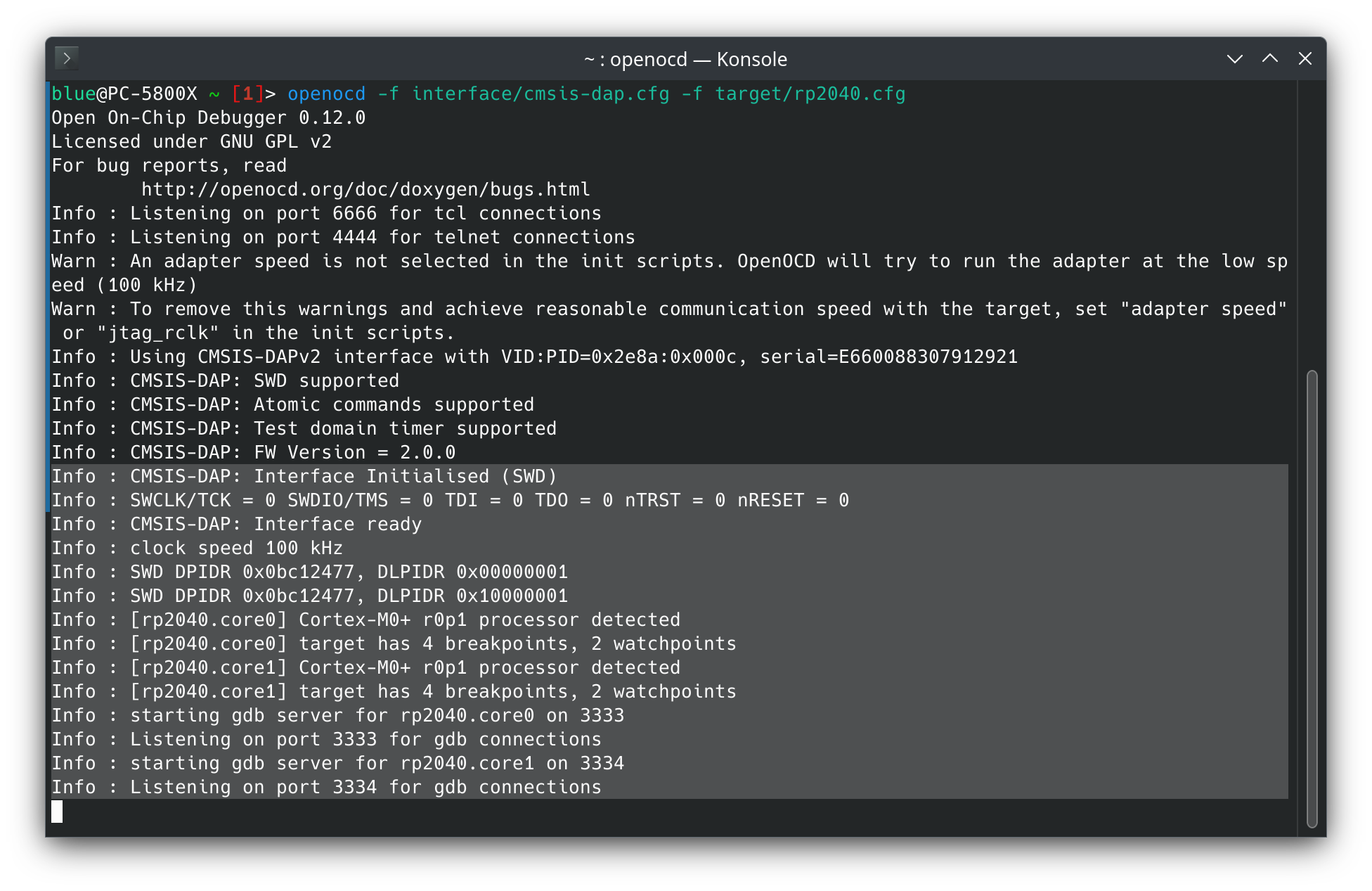 RP2040 学习笔记（一）：环境搭建 & 点灯