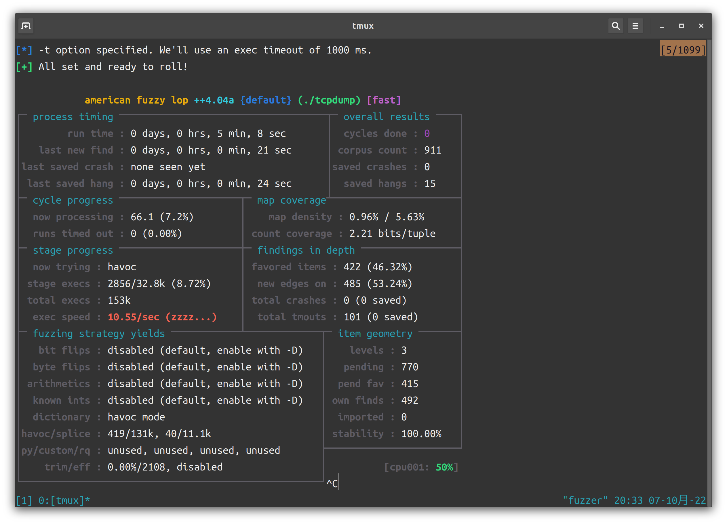 Fuzzing101-3：TCPdump