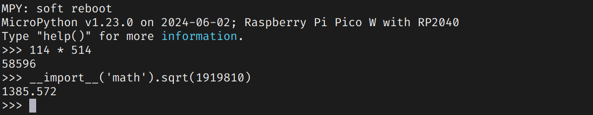 RP2040 学习笔记（七）：MicroPython